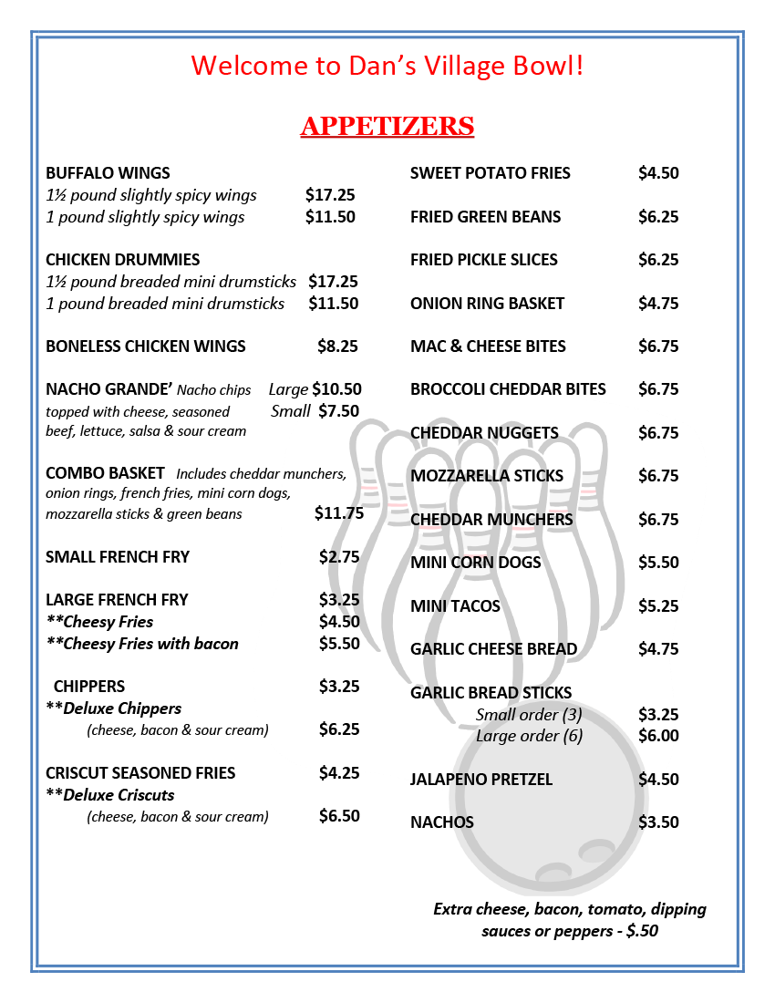 Boone’s Grill - Jake's Village Bowl